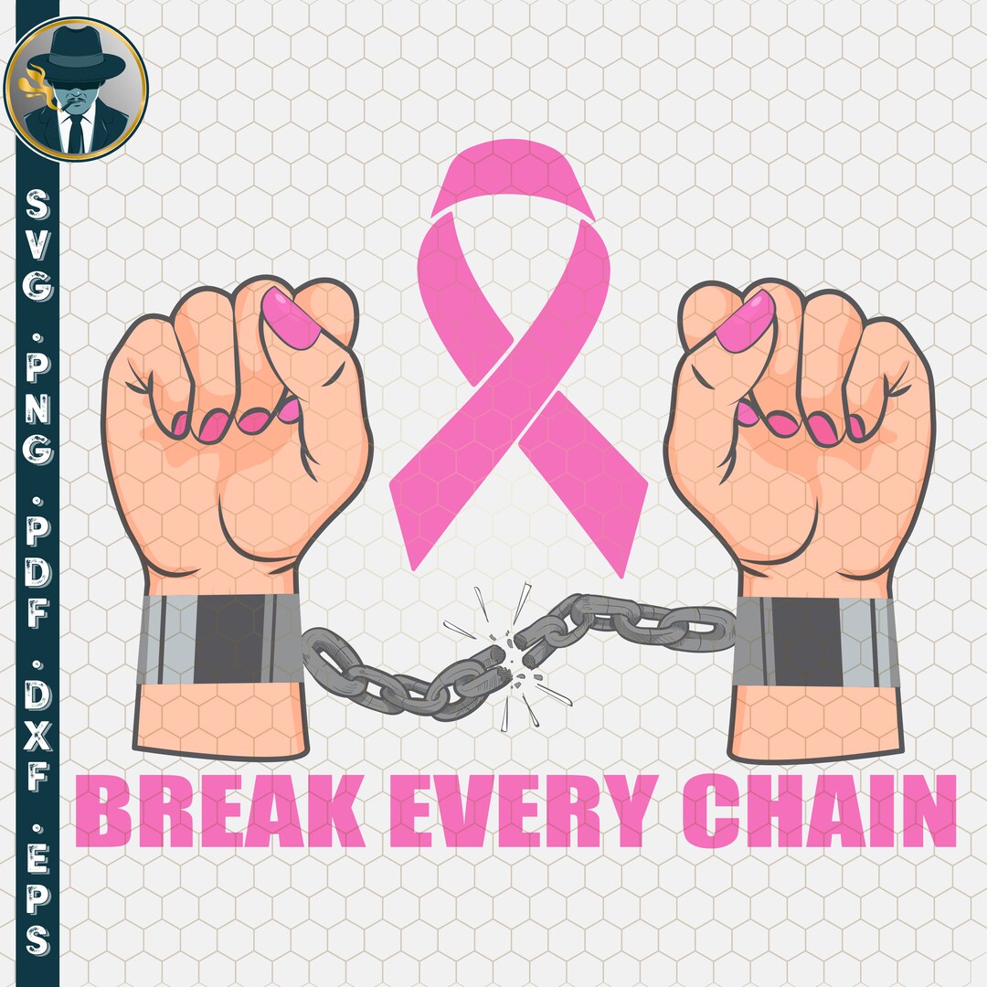 Break Every Chain Hands and Awareness Ribbon Svg Black Live - Etsy