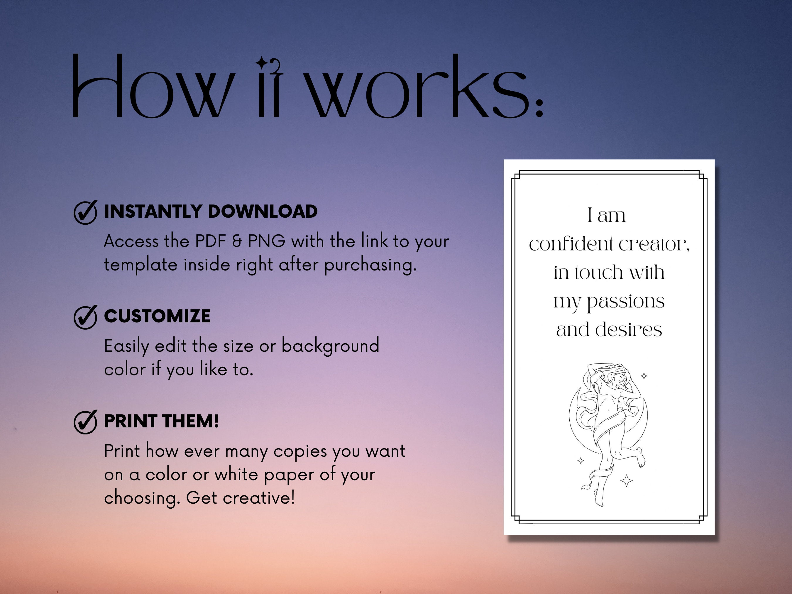 60 Digital Daily Affirmation Cards for Self-love, Abundance and ...