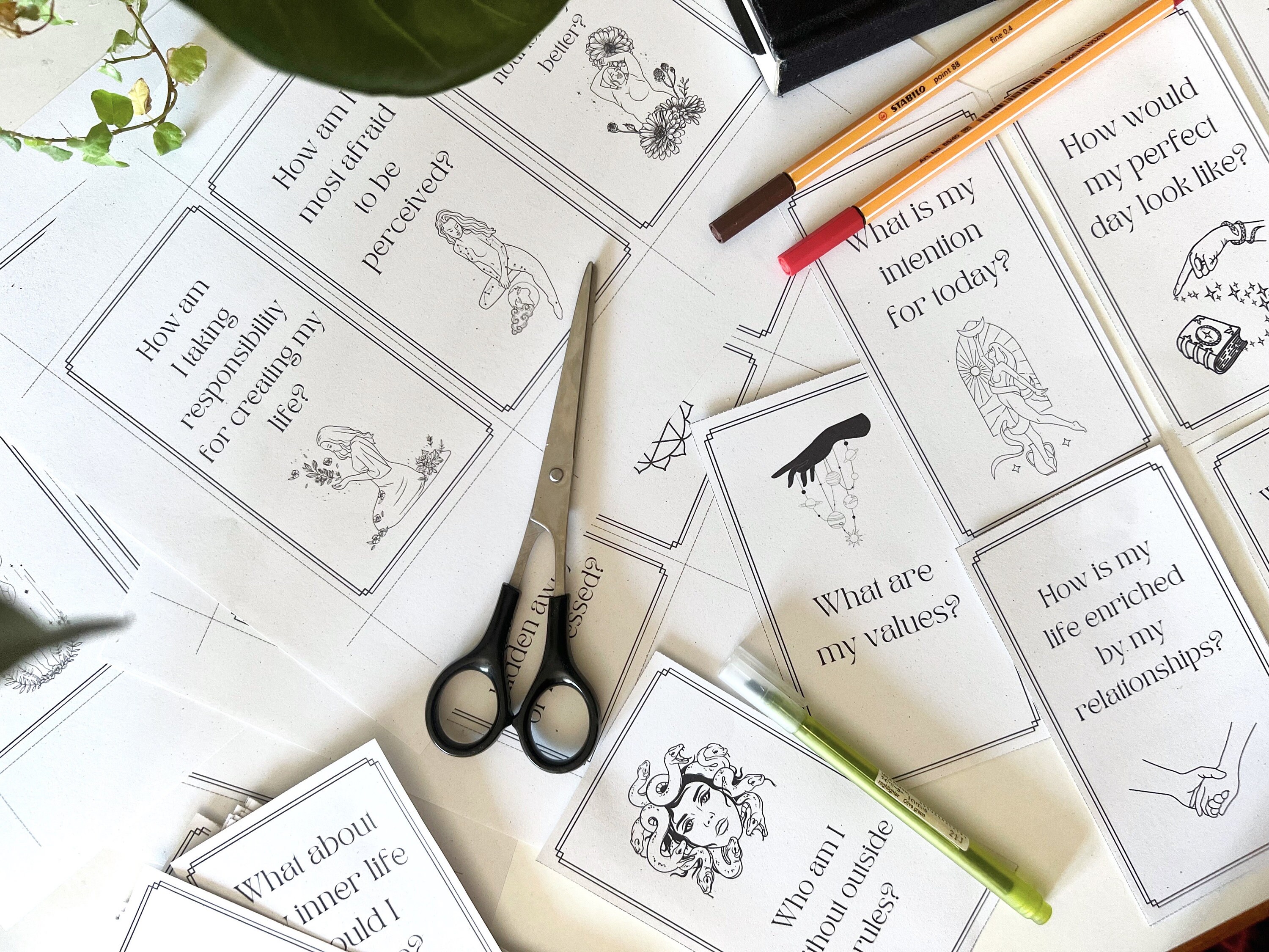 60 Digital Daily Question Cards for Journaling Self-discovery, Deep ...