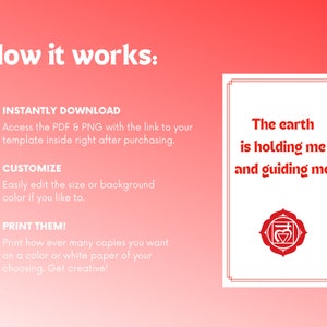 30 Root Chakra Daily Affirmation Cards | Printable Digital Minimalist ...