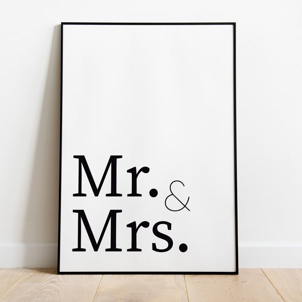 Mr and Mrs Poster - Etsy