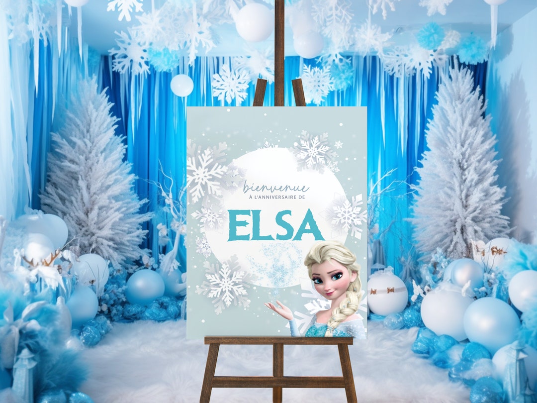 Birthday Decoration Customizable Panel - Frozen Theme Poster - Elsa ...