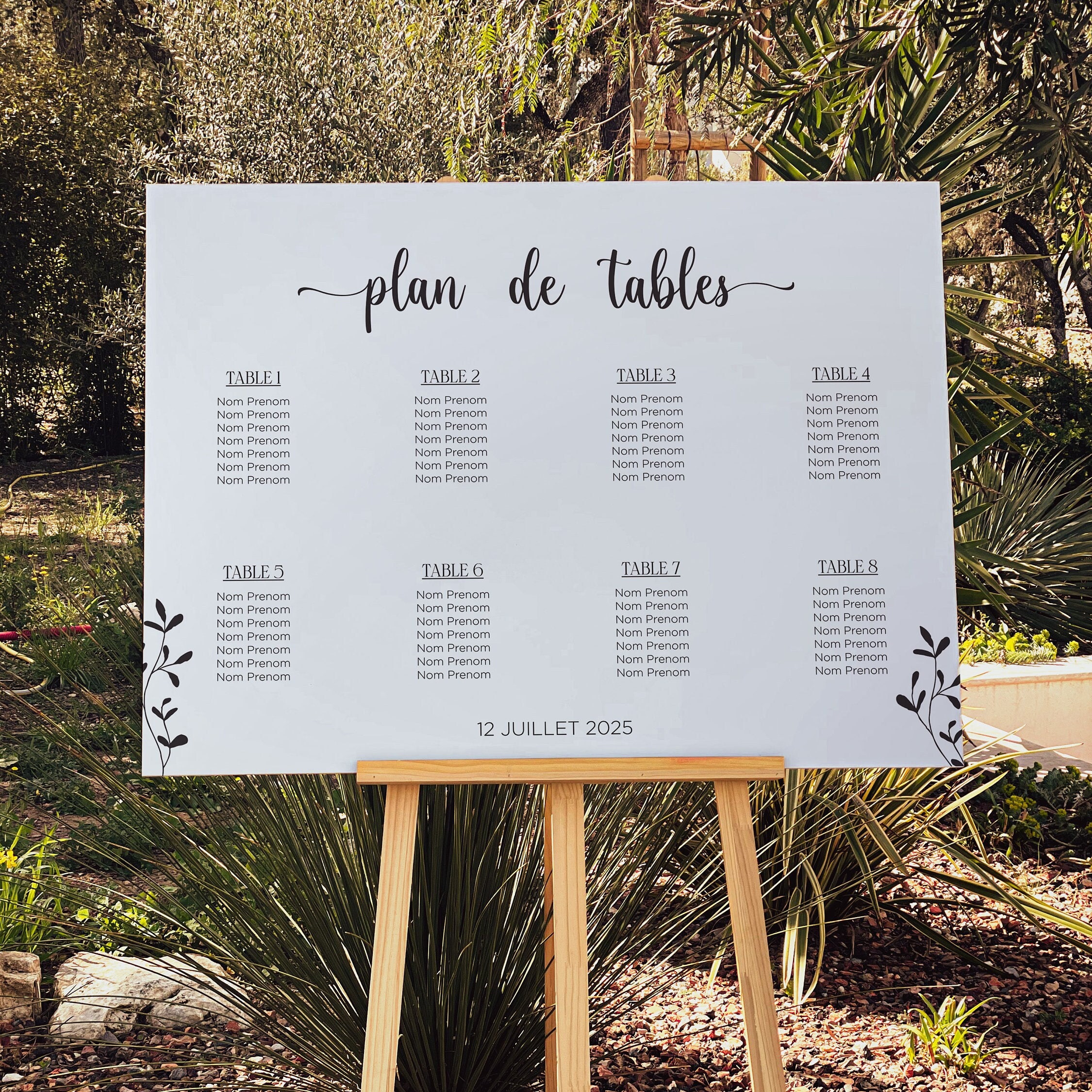 CLASSIC Wedding Table Plan Panel | PVC Guest List Sign | Reception Sign ...
