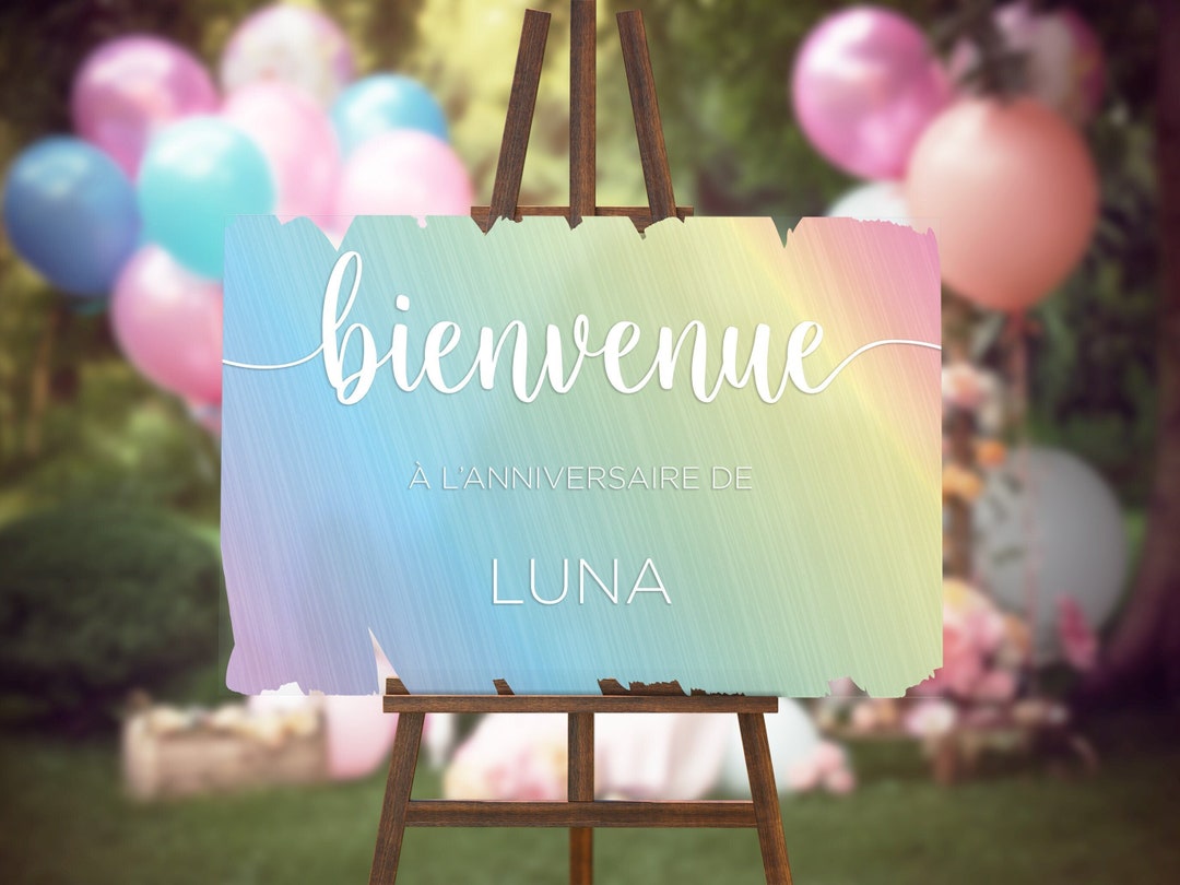 Customizable Welcome Sign - COLOR GLASS Rainbow Plexiglass Birthday ...