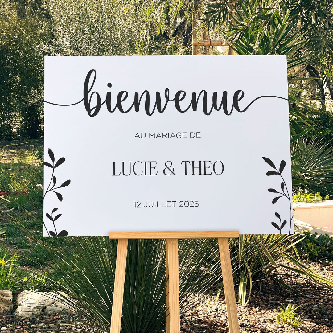 CLASSIC Wedding Welcome Sign | White and Black Wedding Ceremony Welcome ...