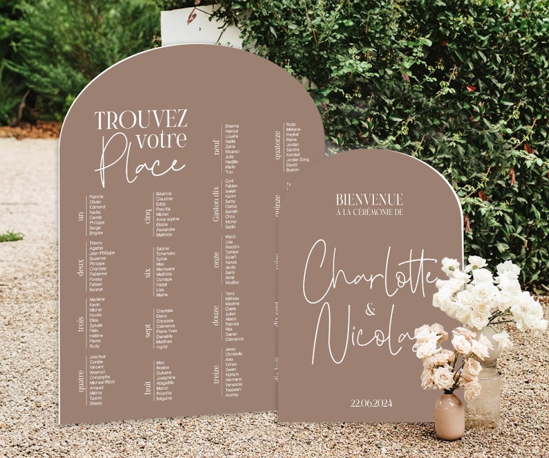 NEUTRAL Wedding Sign Set: Table Plan - Reception Welcome Sign - Table ...
