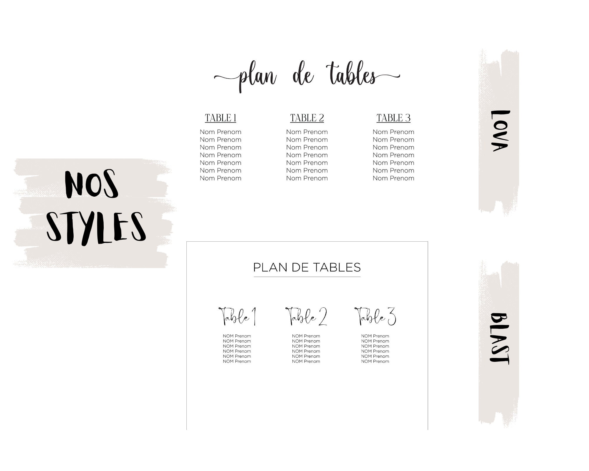 CLASSIC Wedding Table Plan Panel | PVC Guest List Sign | Reception Sign ...