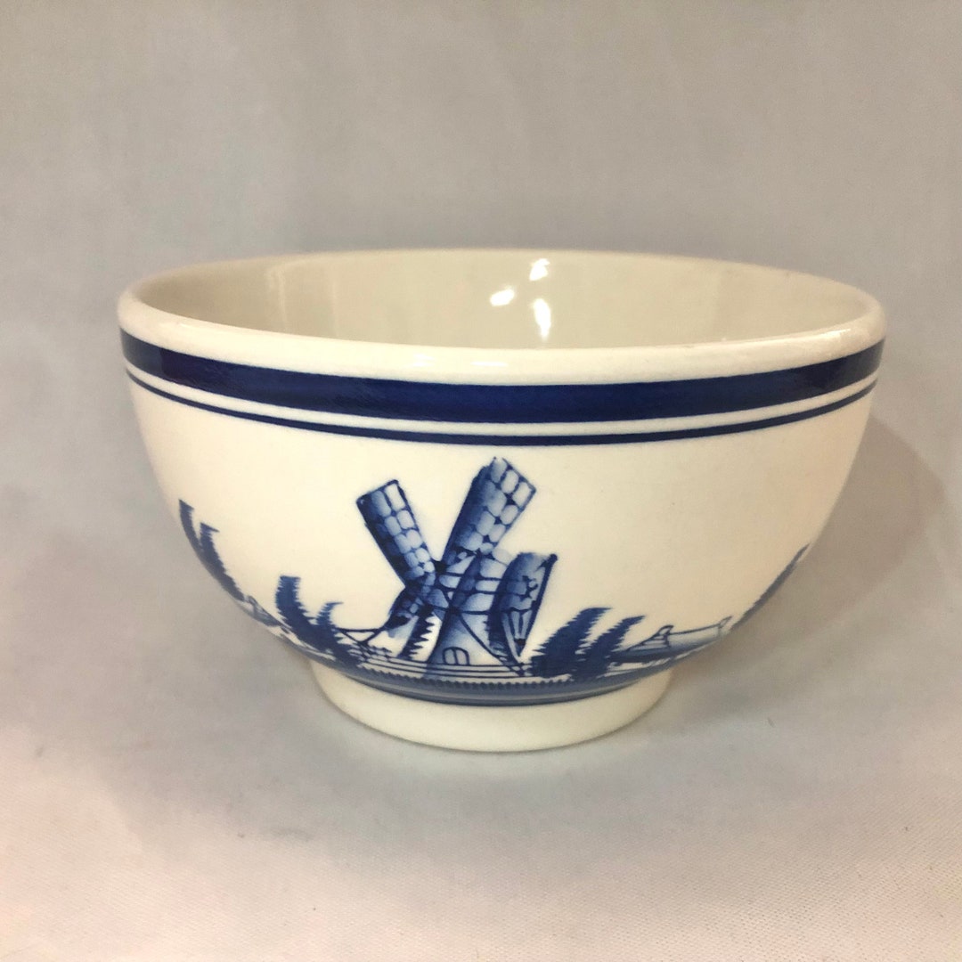 1960s Delft Windmill Sailboat Art Pottery Footed Bowl - Etsy