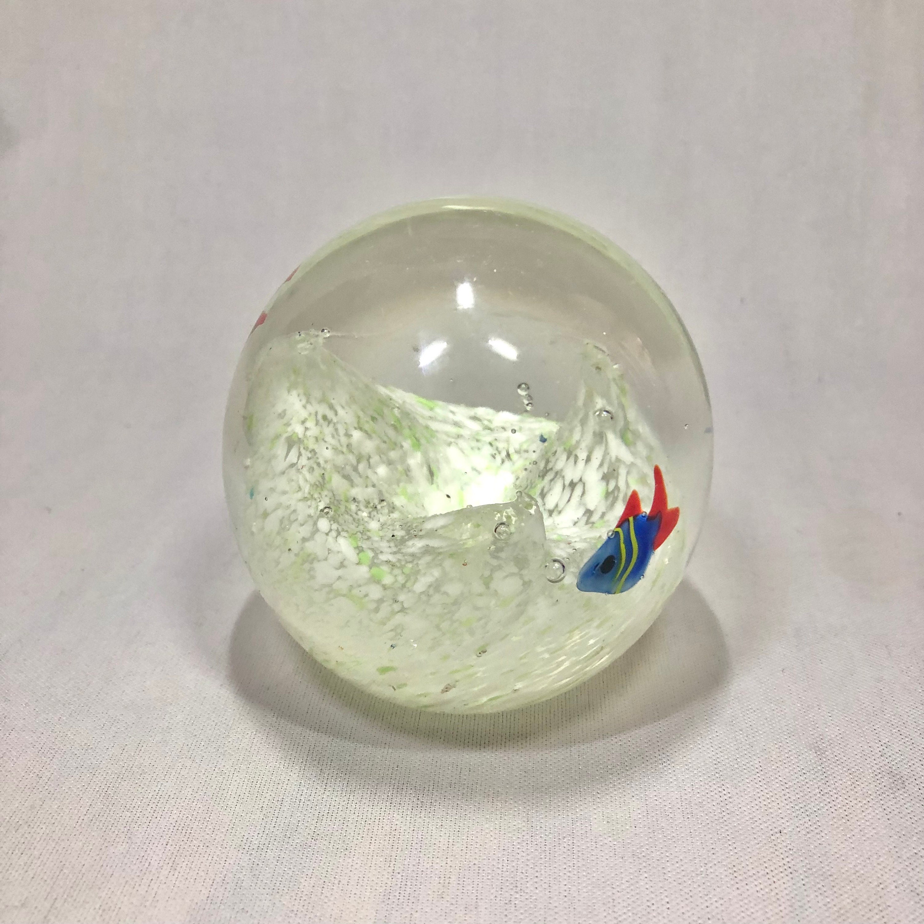 Art Glass Fish Aquarium Reef Orb Paperweight - Etsy