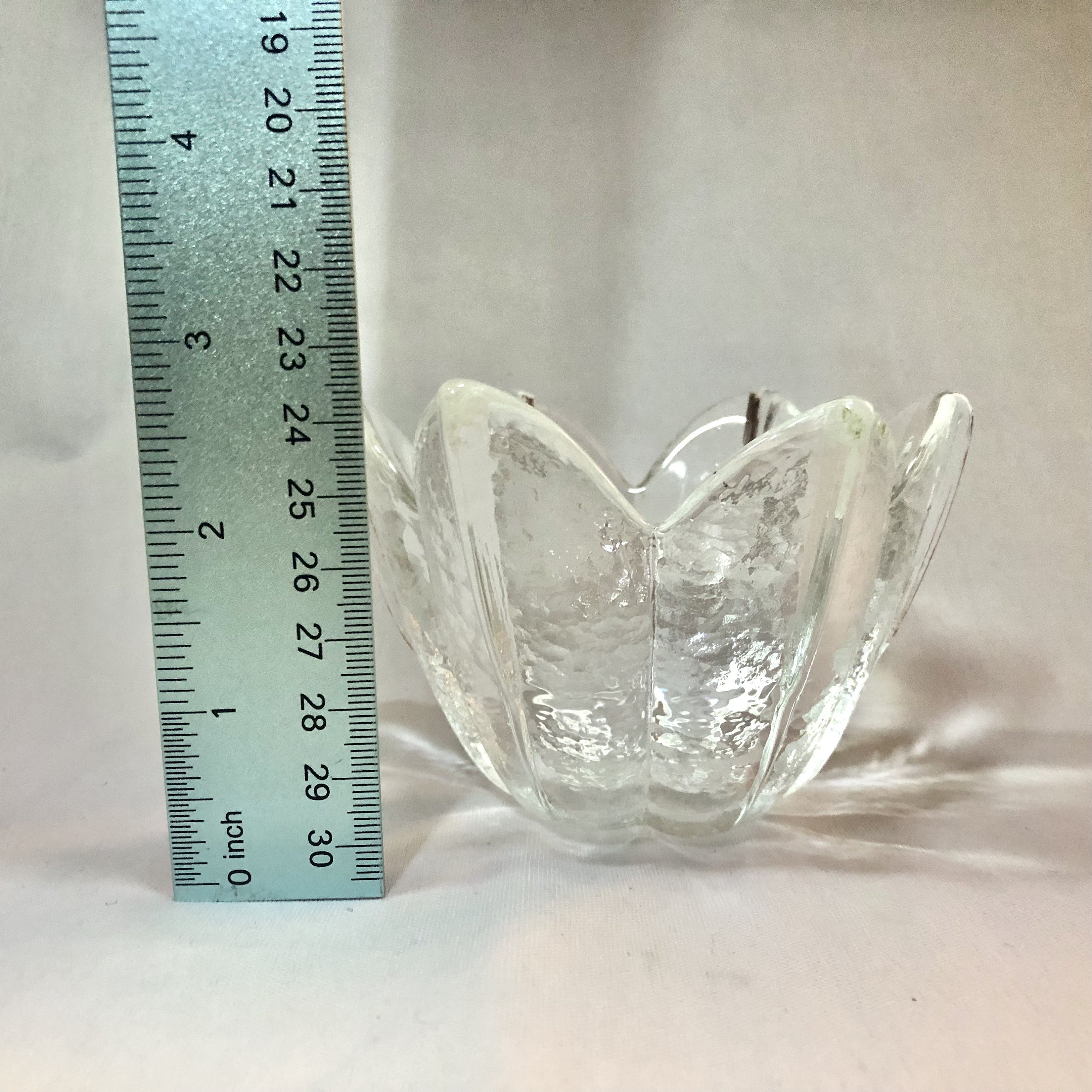 1970s Kosta Boda Crystal Art Glass Flower Candle Holder Dish - Etsy