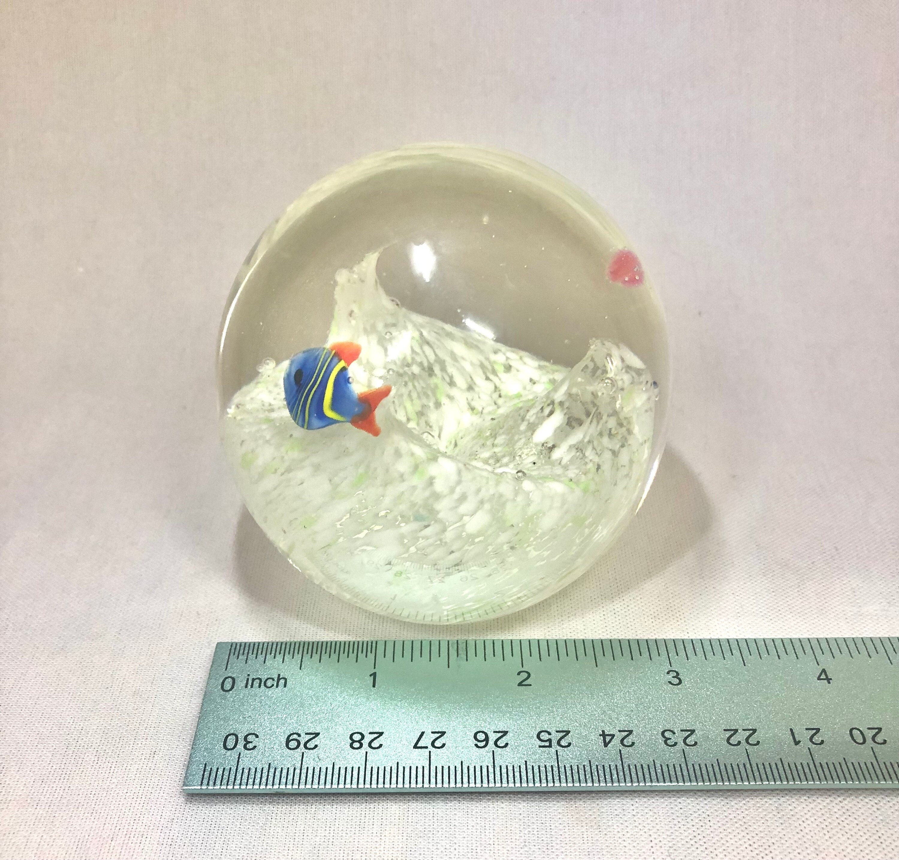 Art Glass Fish Aquarium Reef Orb Paperweight - Etsy