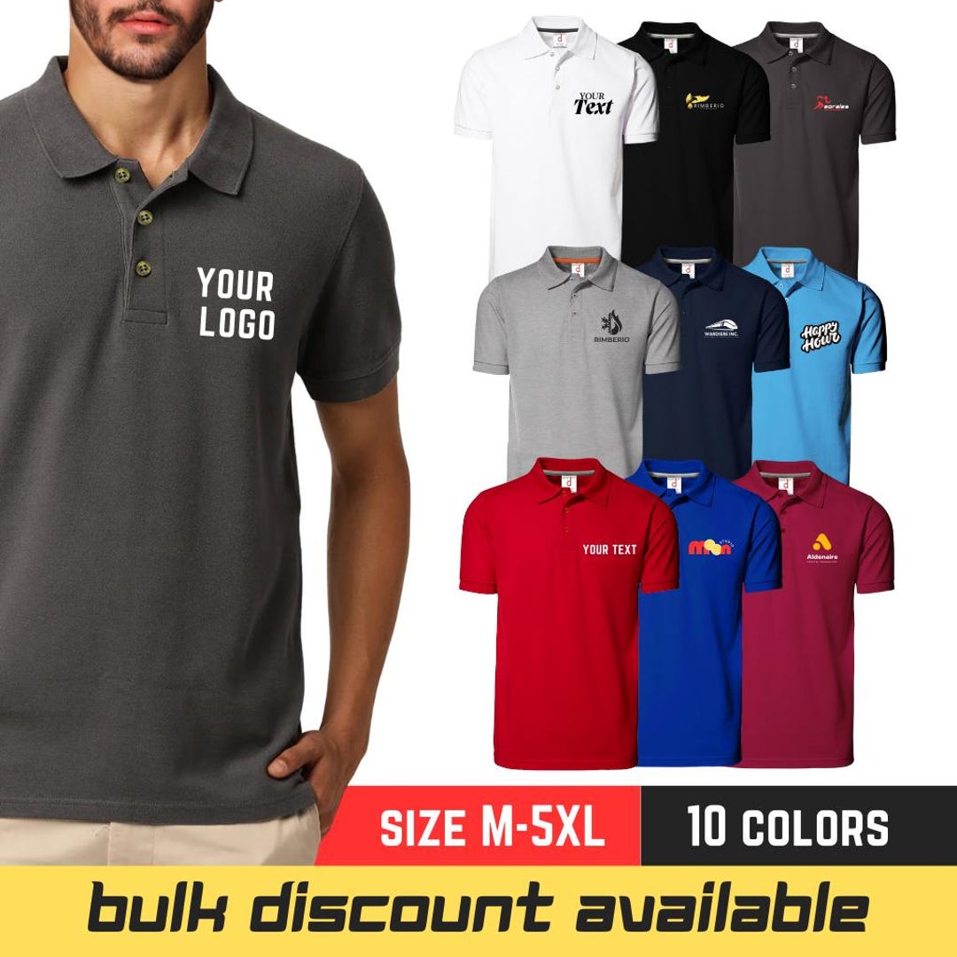 Personalized Polo Shirt for Men- Customized Golf Sports Polo Shirts ...