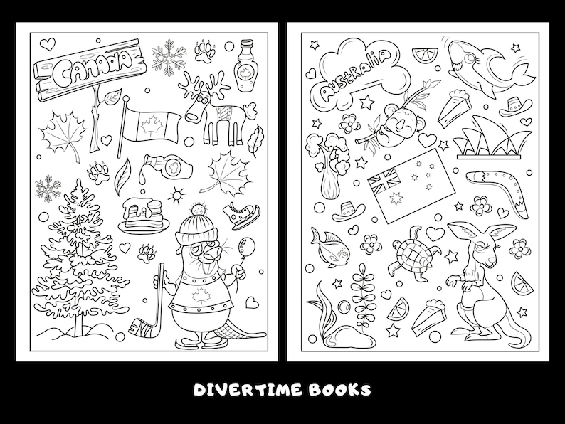 Flags and Countries Coloring Book PDF to Download and Print 50 Coloring ...