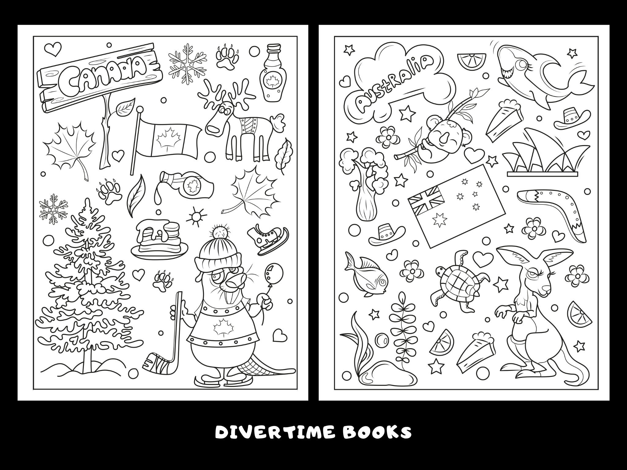 Flags and Countries Coloring Book PDF to Download and Print 50 Coloring ...