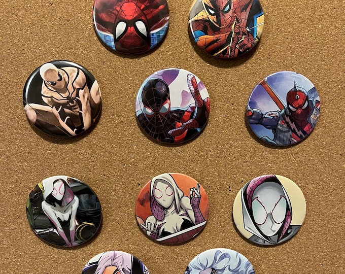 Spider-man and Friends Buttons - Marvel Comics 2.25" Pin-back Buttons ...