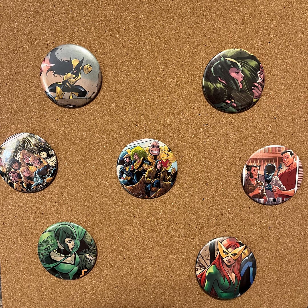 X-men Buttons - Marvel Comics 2.25" Pin-back Buttons - Wolverine/laura ...