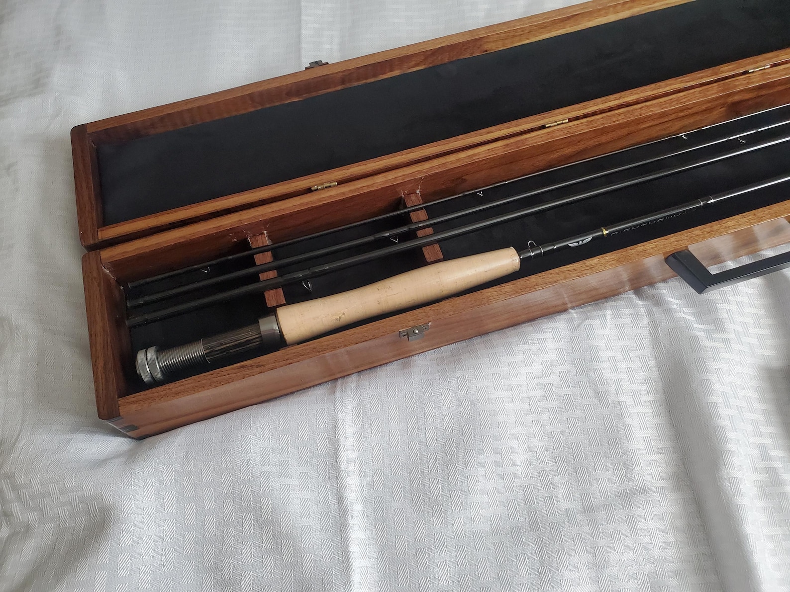Walnut Fly Rod/reel Case With Fenwick Rod and Reel - Etsy