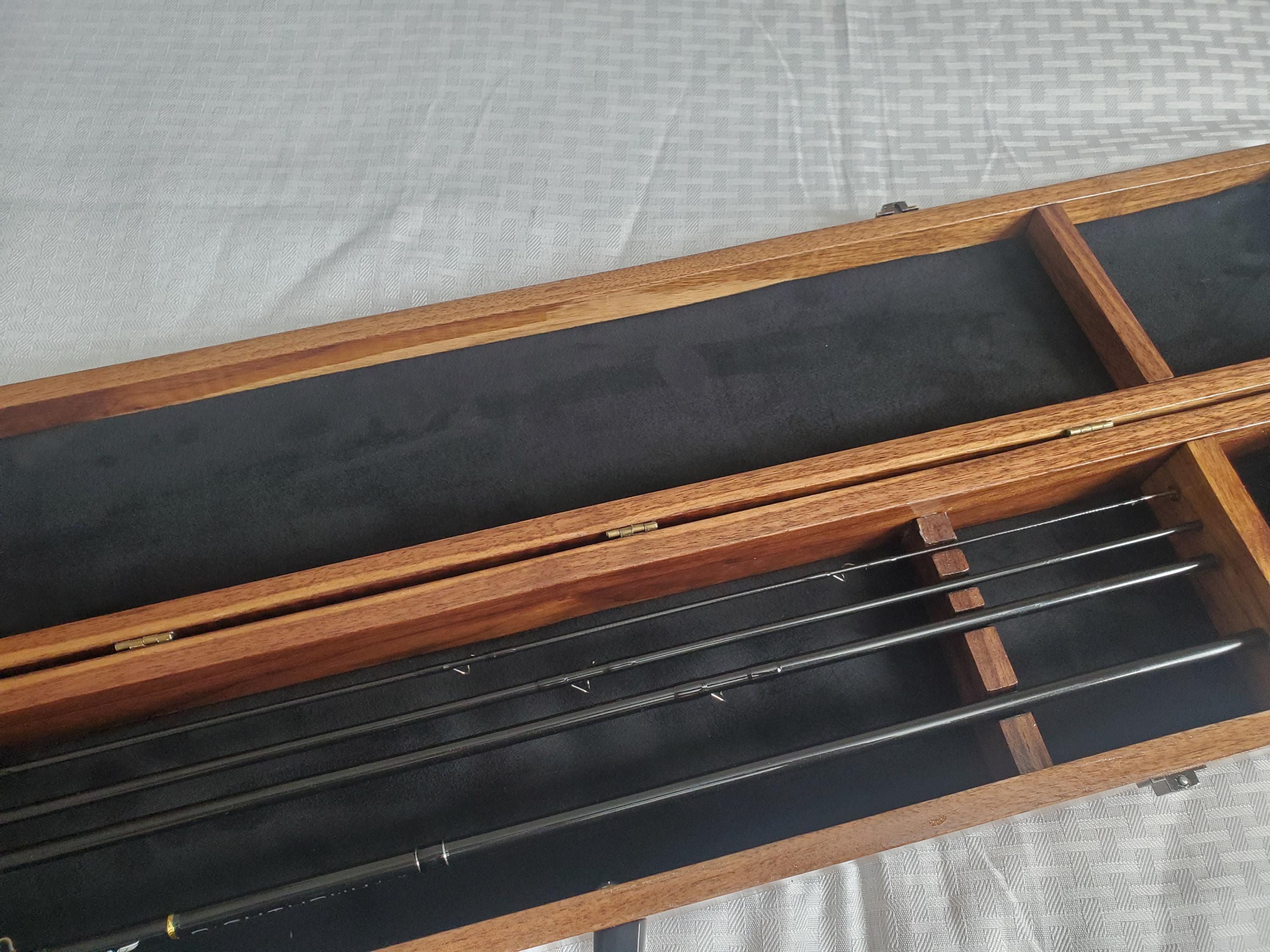 Walnut Fly Rod/reel Case With Fenwick Rod and Reel - Etsy