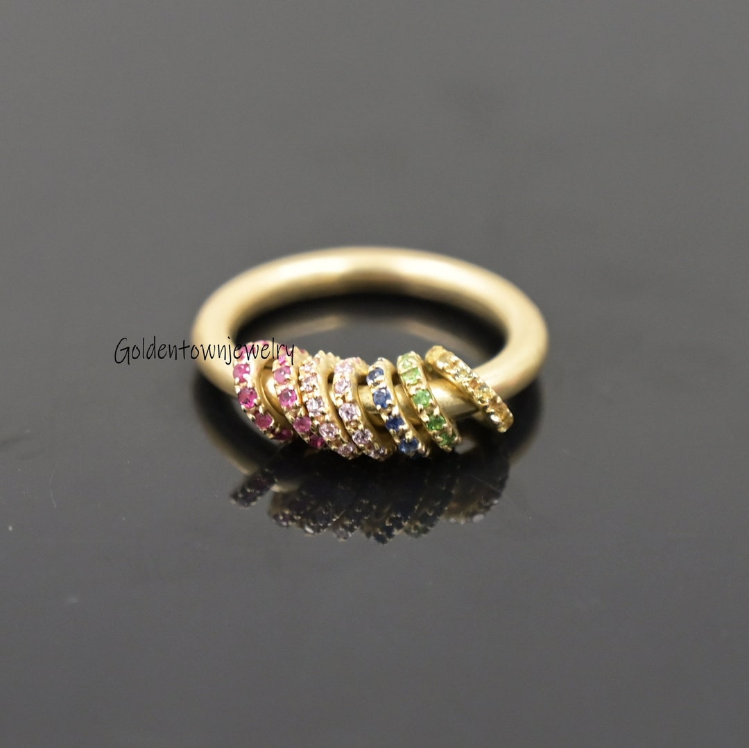 925 Silver Connector Band Ring, Multi Connector Band Ring, Multi Link ...