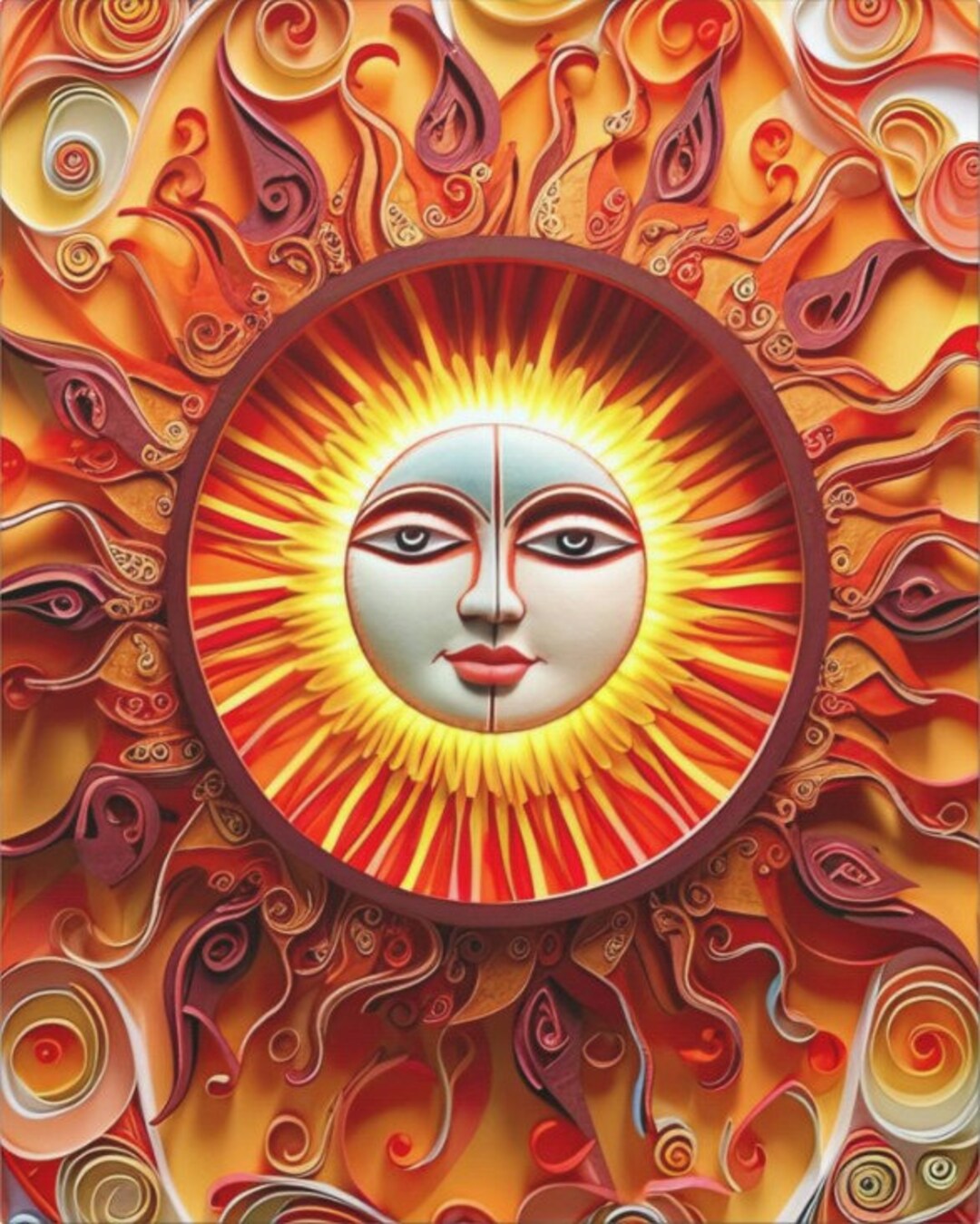 Modern Art Sun Canvas Wall Art Abstract Art Housewarming Gift - Etsy