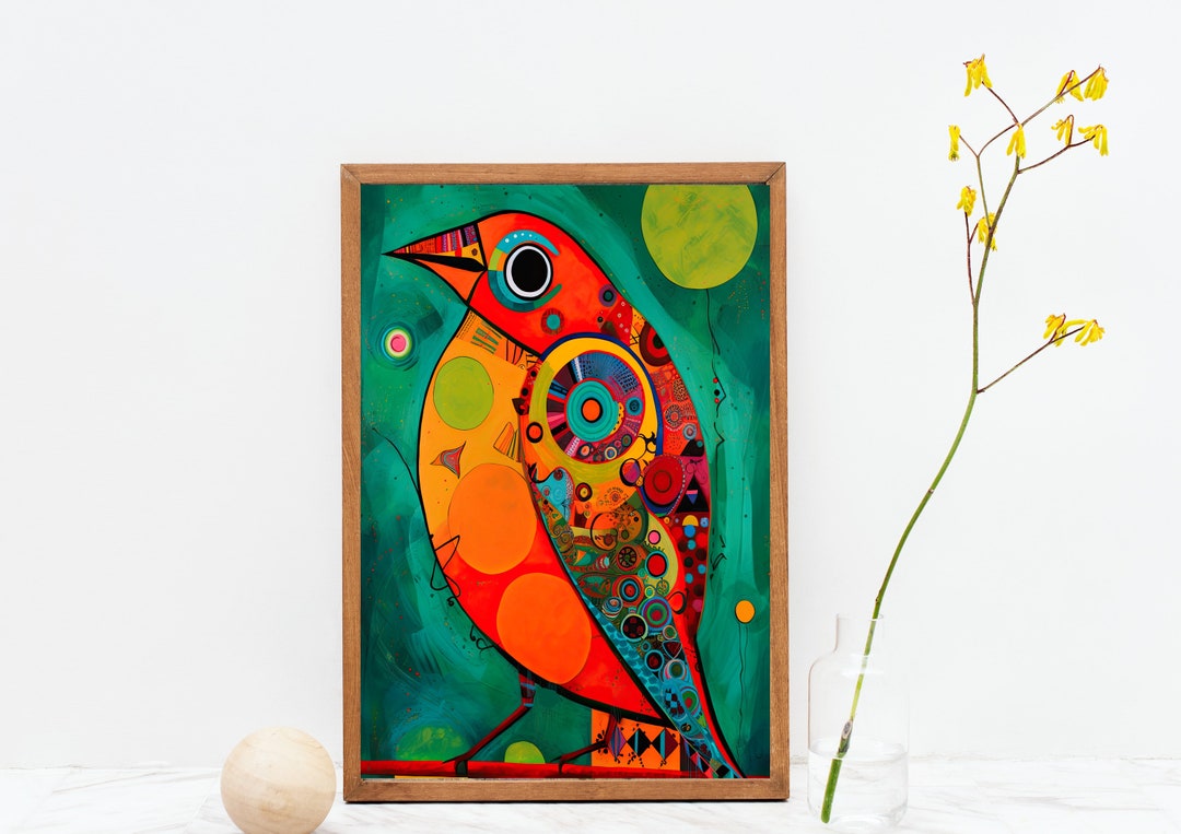 Pop Art Bird Digital Download Poster Bird Wall Art Pop Art - Etsy