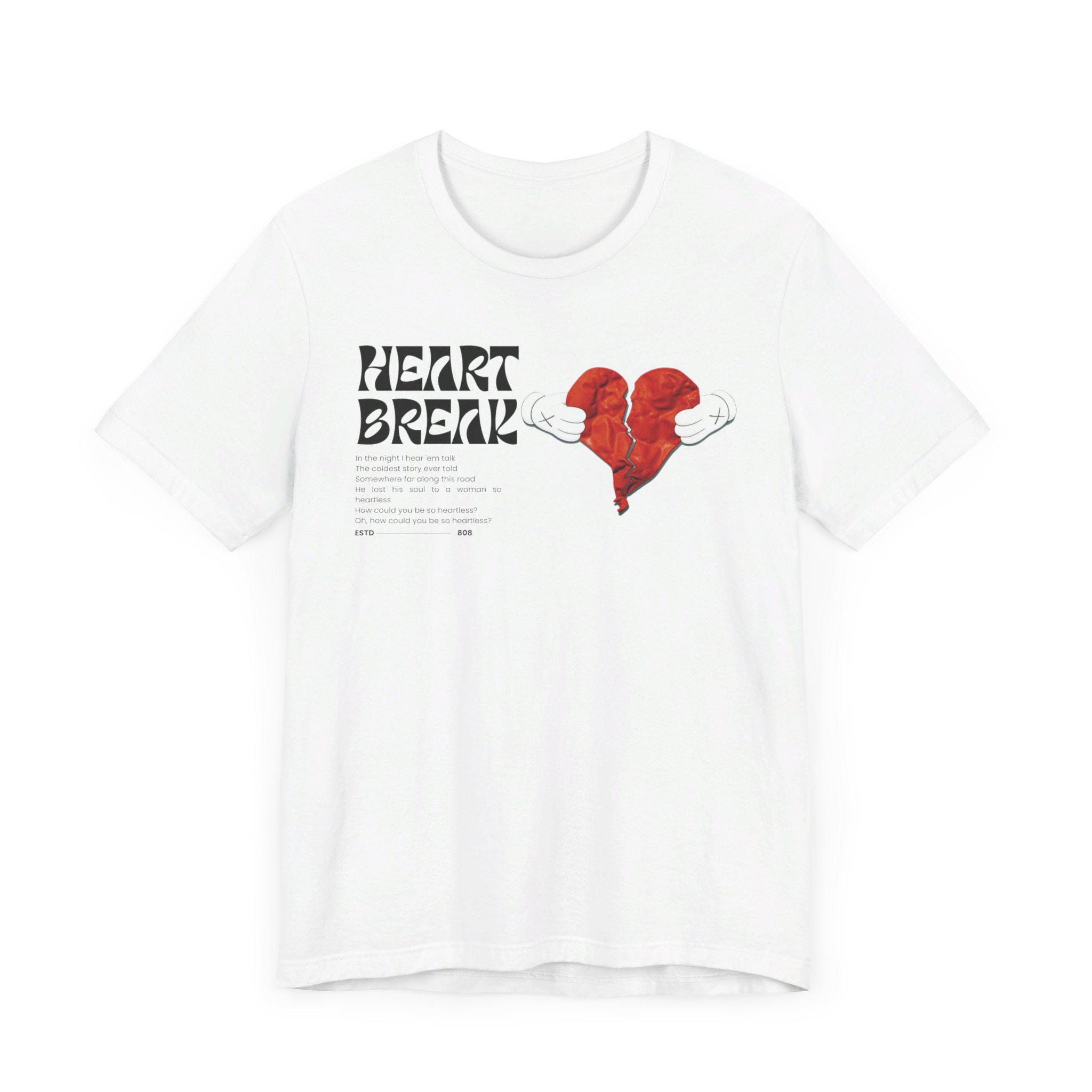 Kanye West Shirt - 808'S & Heartbreaks - Heartless Lyrics - Unisex Fit ...