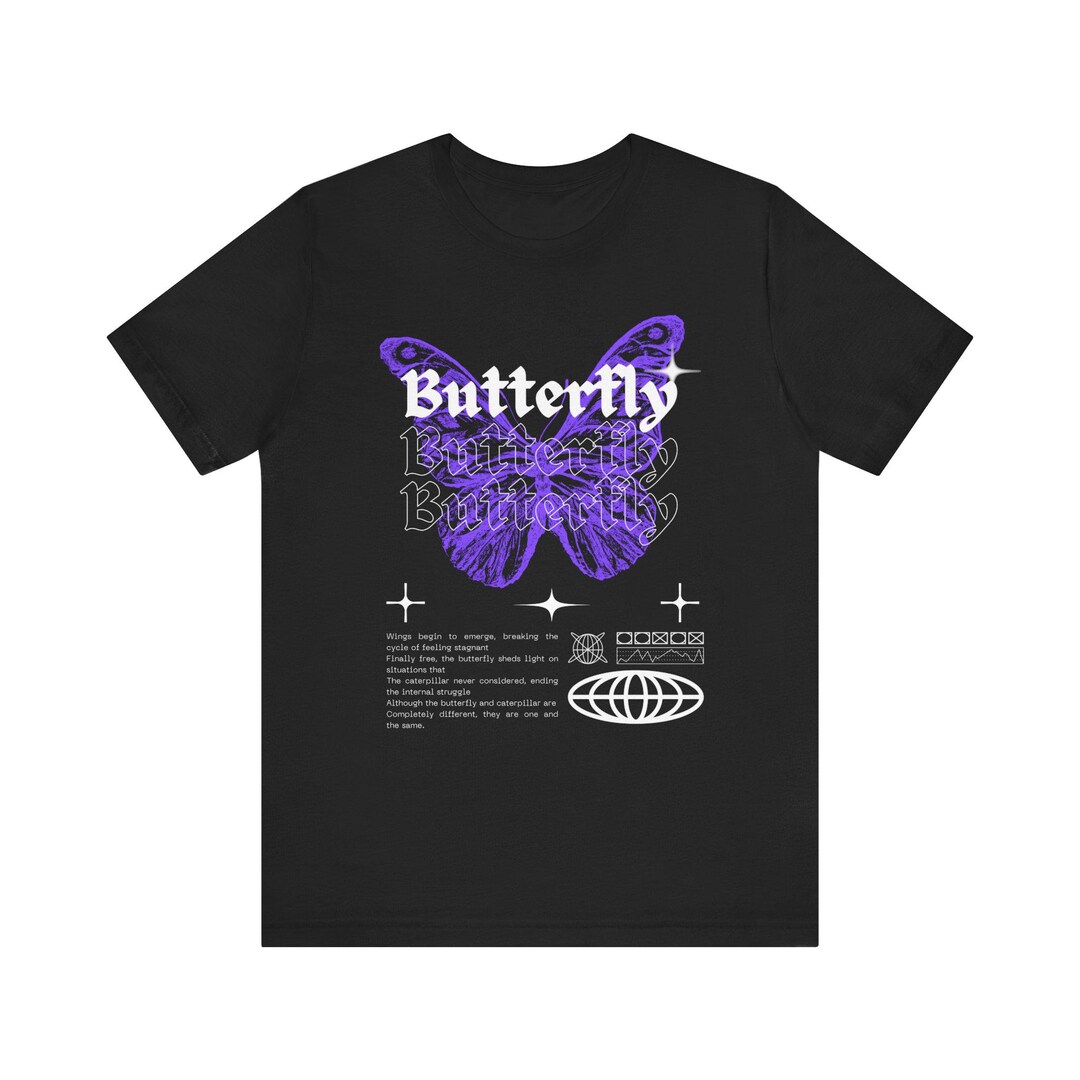 TPAB Lyrics on Tee Shirt - Purple Butterfly Shirt - Kendrick Lamar Tee ...