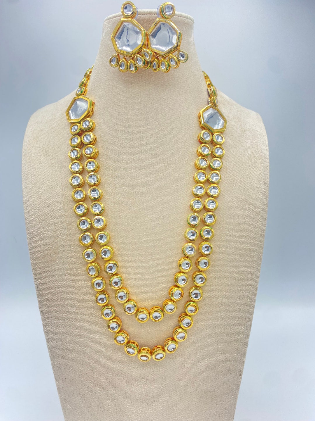 Indian Traditional Long Mala Rani Haar With Earring Bollywood - Etsy