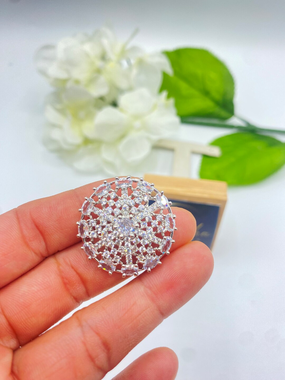 Silver White Ad Adjustable Large Finger Ring - Etsy