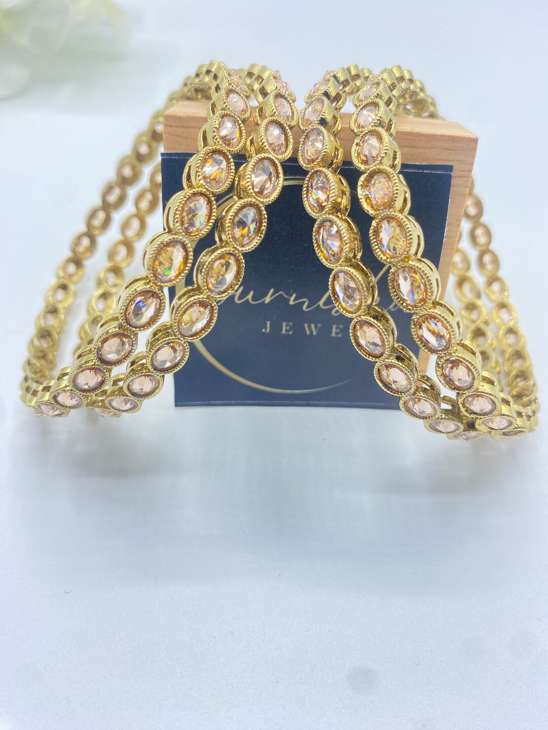 Bollywood Inspired 4 Pc Designer Reverse Ad Bangles, Indian, Pakistani ...