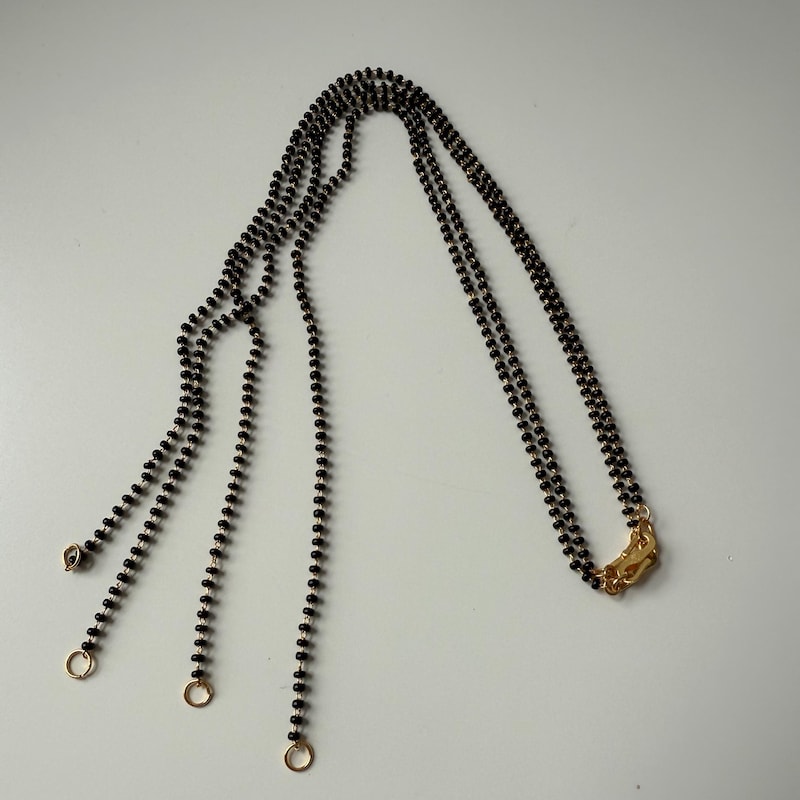 Black Mangalsutra Long - Etsy UK