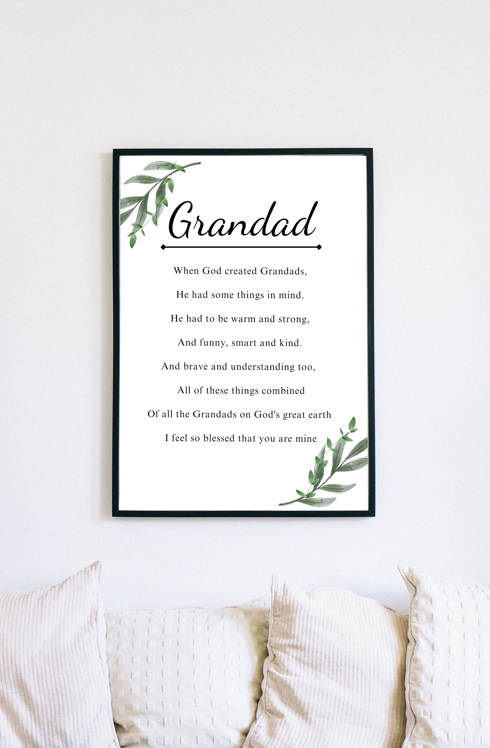 Grandad Poem Printable Poem Grandad Birthday Gift for Grandpa on ...