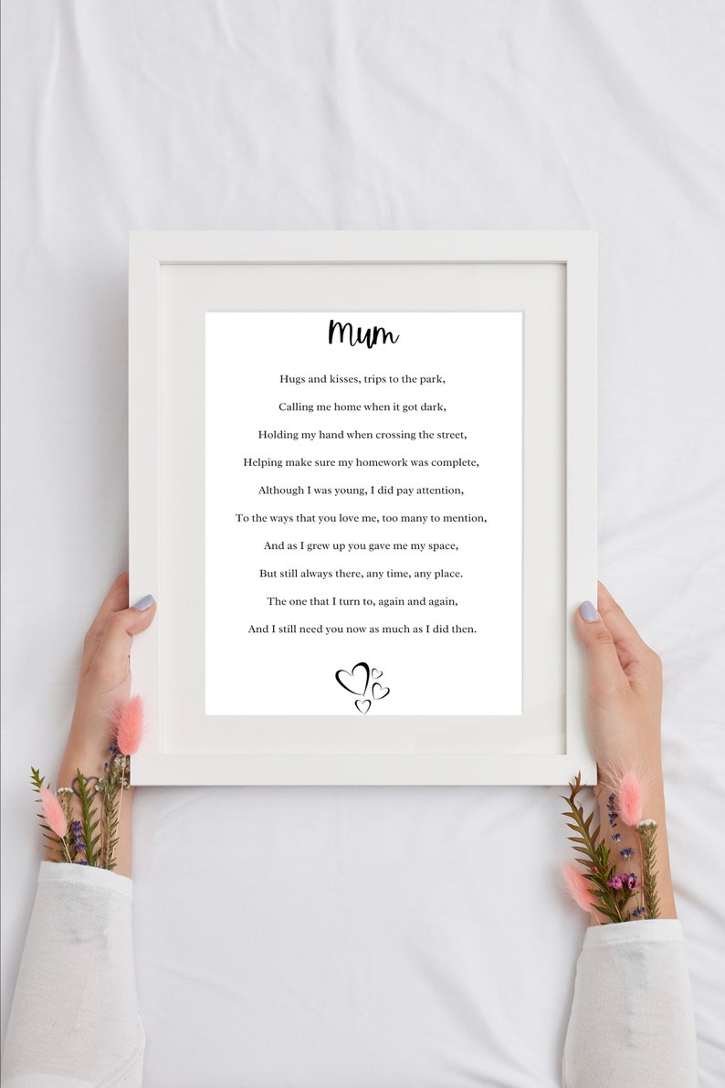 Poema Para Mamá Poema De Mamá Imprimible Boda Cumpleaños Etsy México