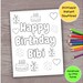 Happy Birthday Bibi Coloring Page: Kids Craft Activity (digital ...