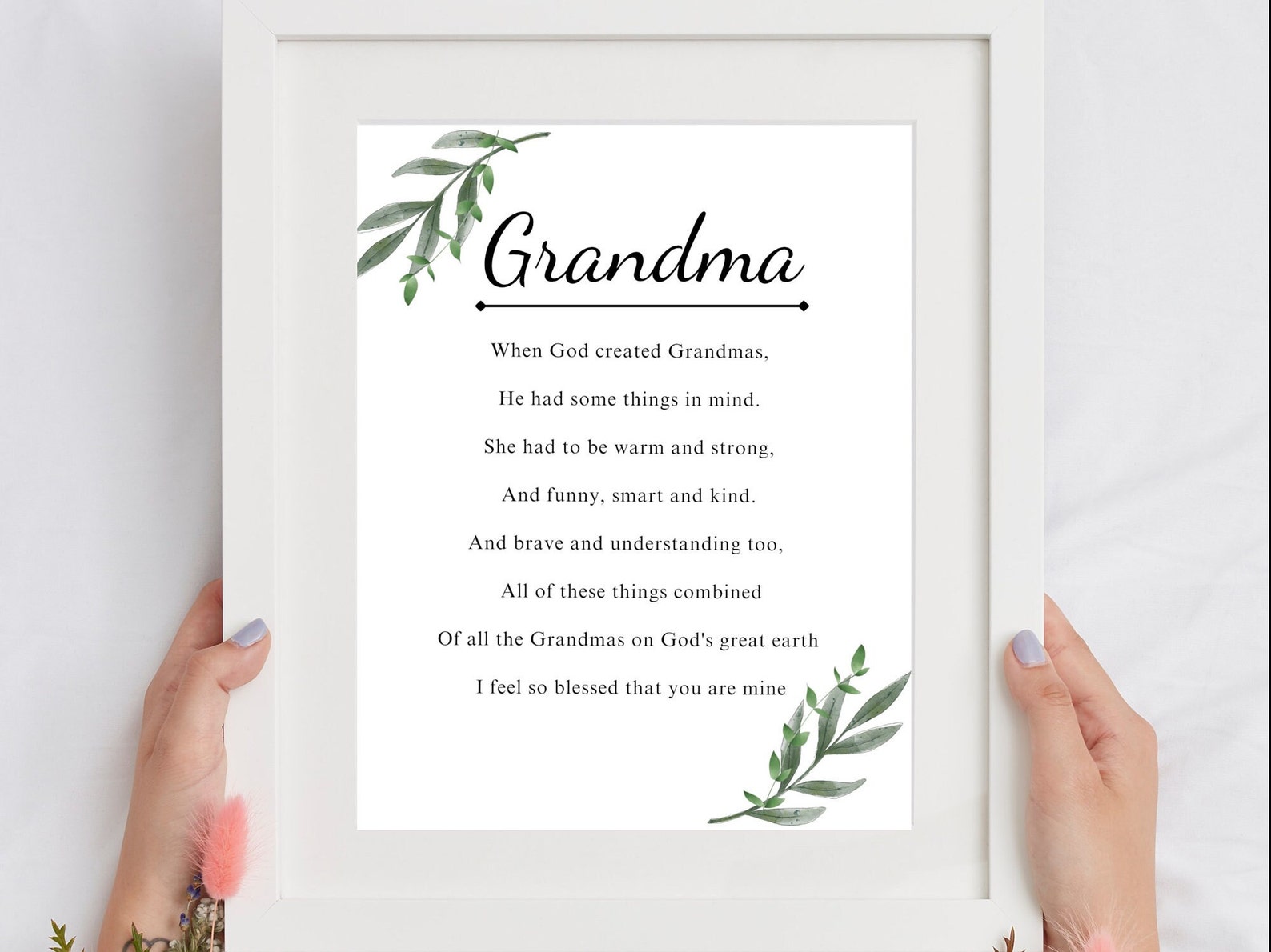 Perfect Grandma Poem Printable Gift for Grandmas Birthday Christmas ...