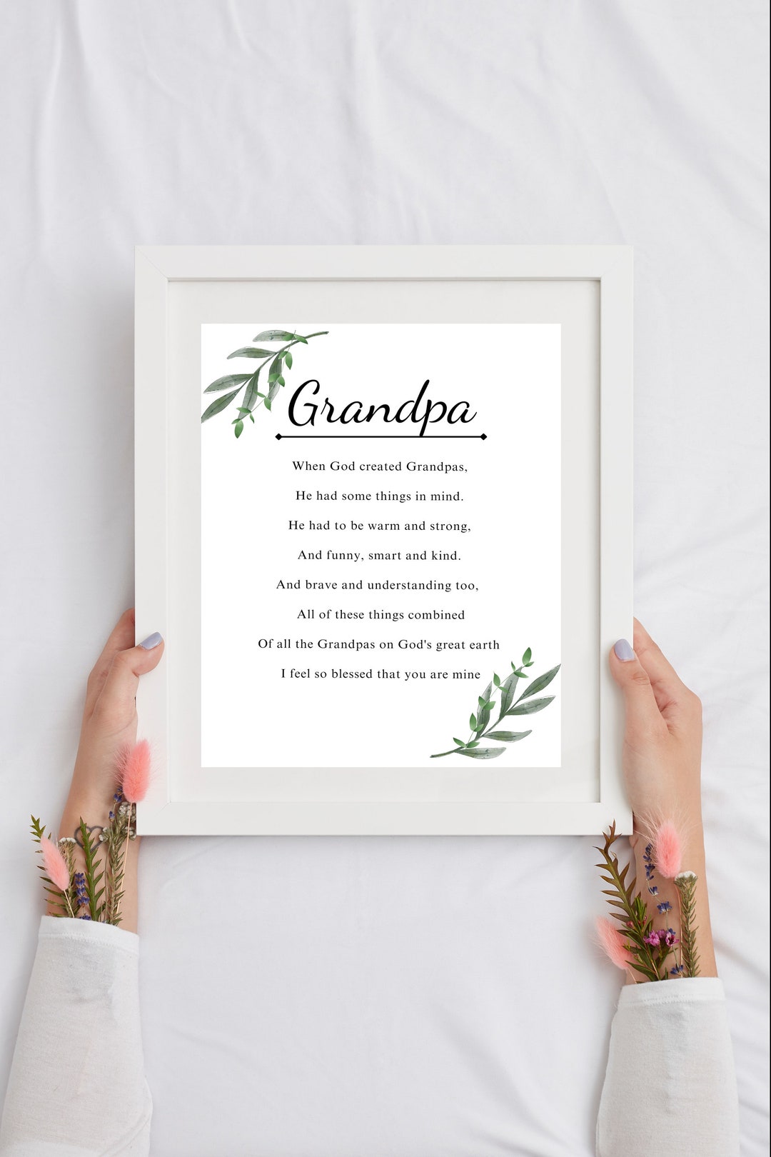Grandpa Poem for Printable Grandparents Fathers Day Birthday Christmas ...