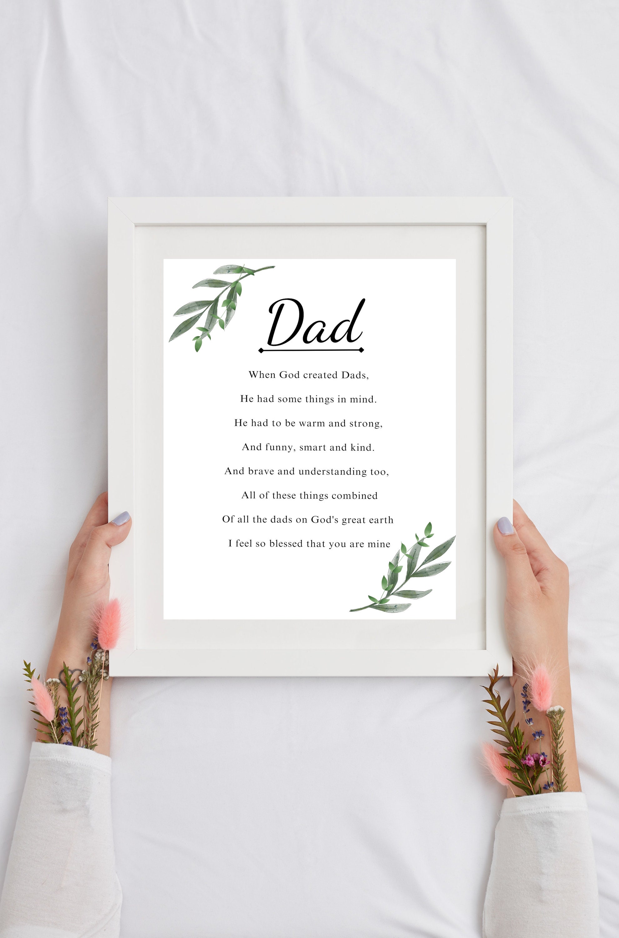 Dad Appreciation Poem Printable Fathers Day Birthday Wedding Day JW ...