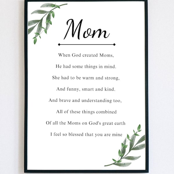 Christmas Poem for Mom Printable - Etsy