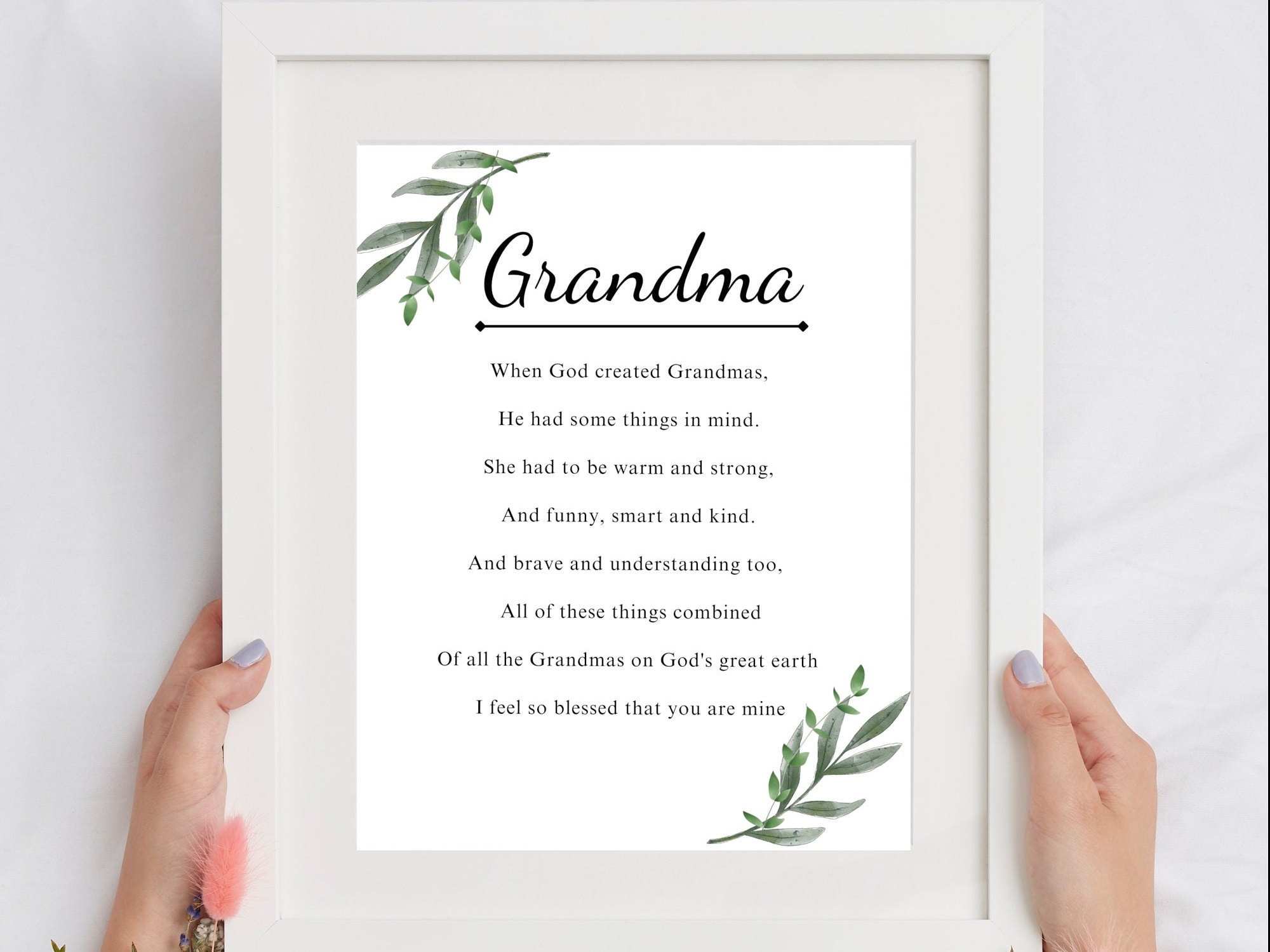 Perfect Grandma Poem Printable Gift for Grandmas Birthday Christmas ...