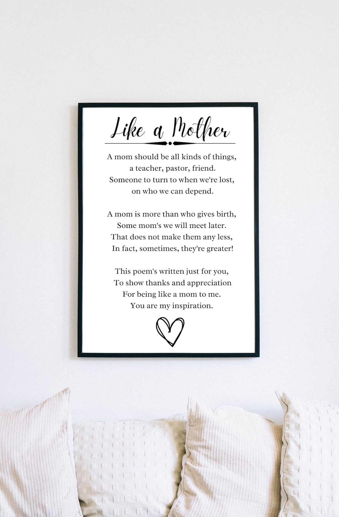 Like a Mother Poem Printable Handmade Unique Mothers Day - Etsy