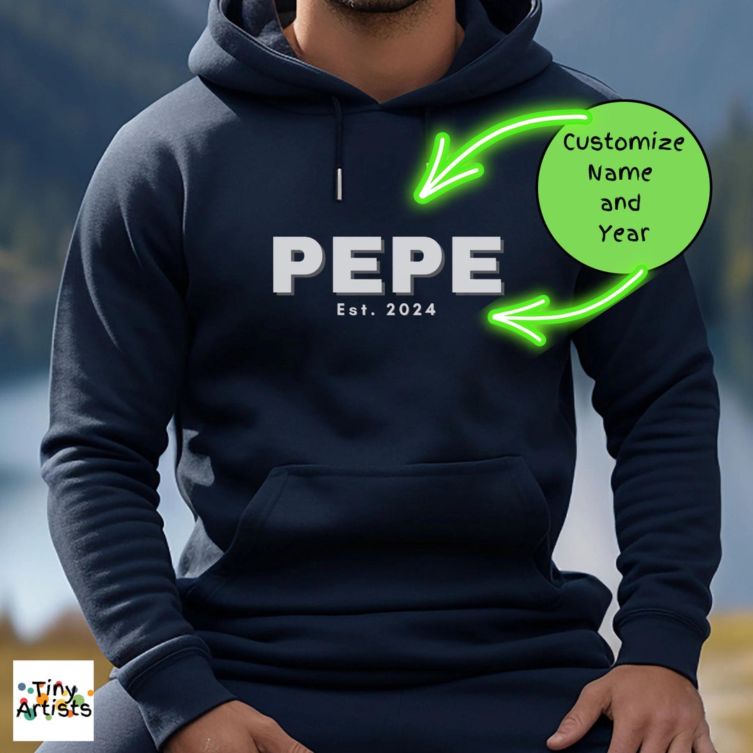 Pepe Hoodie Personalized With Year, Plus Size Hooded Sweatshirt Sweater ...