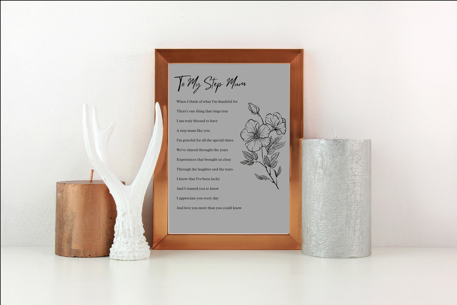 To My Stepmum Poem Printable Wedding Gift for Step Mum Birthday ...