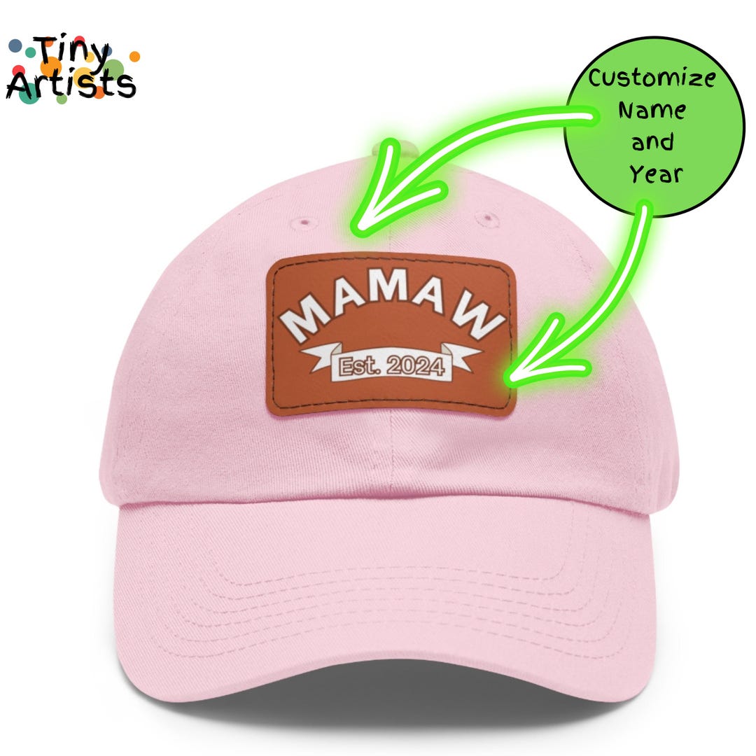 Mamaw Est Year Baseball Cap, Pregnancy Announcement Reveal Gift for ...