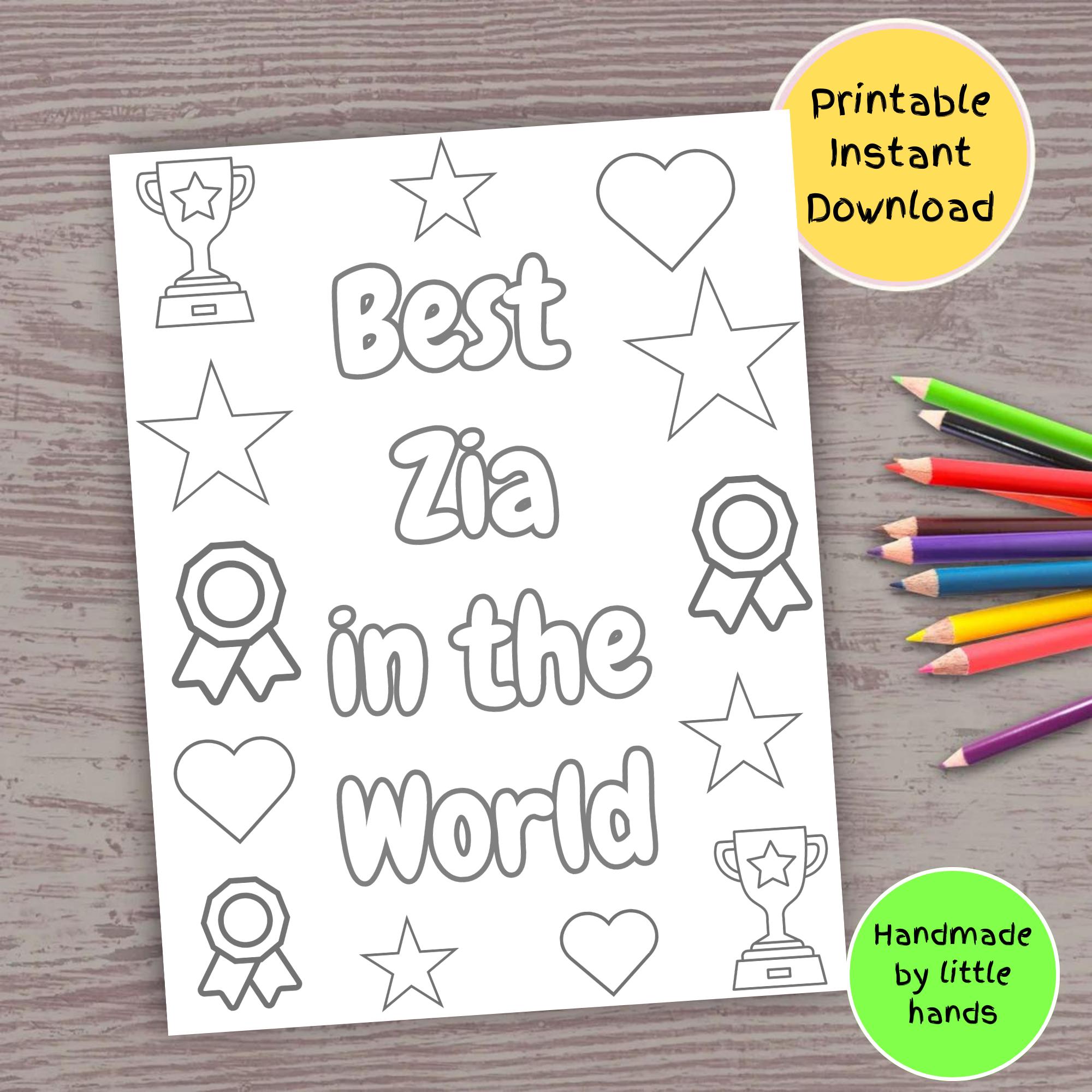 Best Zia Coloring Page for Kids, Cute Easy Printable Handmade Diy ...
