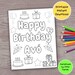 Happy Fathers Day Papaw Printable Coloring Sheet for Kids Toddlers ...