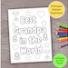 Best Grandpa Coloring Page for Kids Printable Handmade Thank You ...