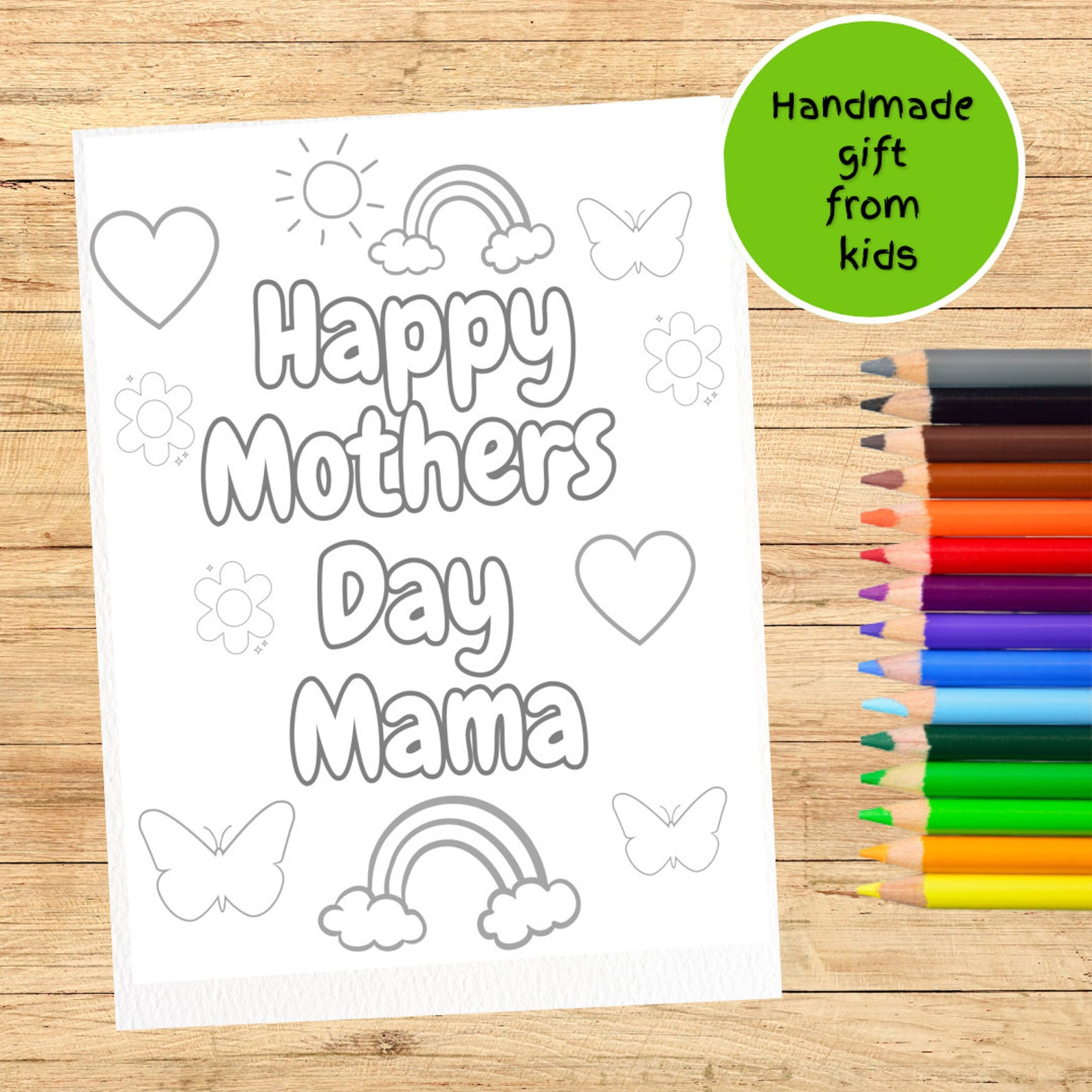 Happy Mothers Day Mama Coloring Page for Kids Printable Coloring Sheet ...
