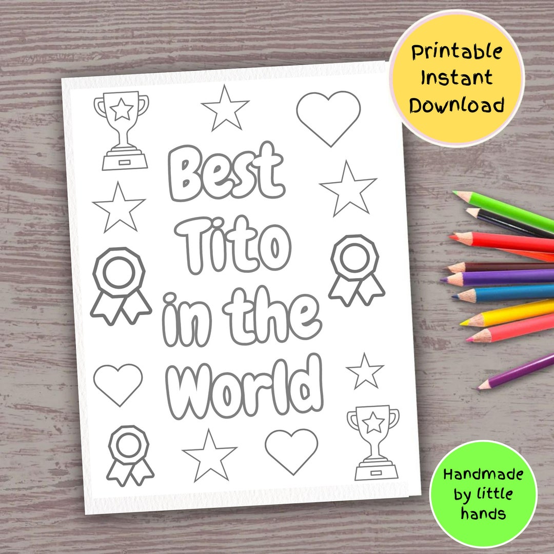 Best Tito Printable Coloring Page for Kids Handmade Diy Fathers Day ...