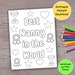Best Nanny Printable Coloring Page for Kids, Cute Handmade Diy Mothers ...