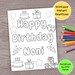 Happy Birthday Noni Printable Coloring Page for Kids, Cute Easy ...